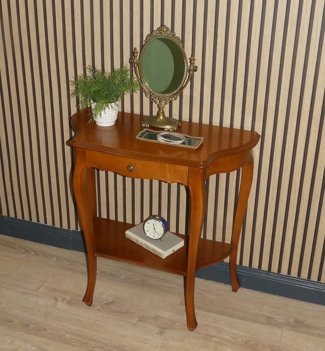 Half Round Console Table with Drawer, 1960s for sale at Pamono