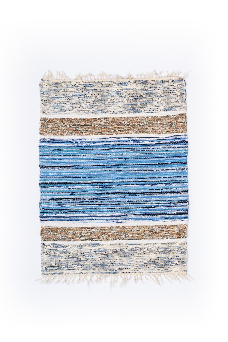 Scandinavian Hand Woven Rag Rug for sale at Pamono
