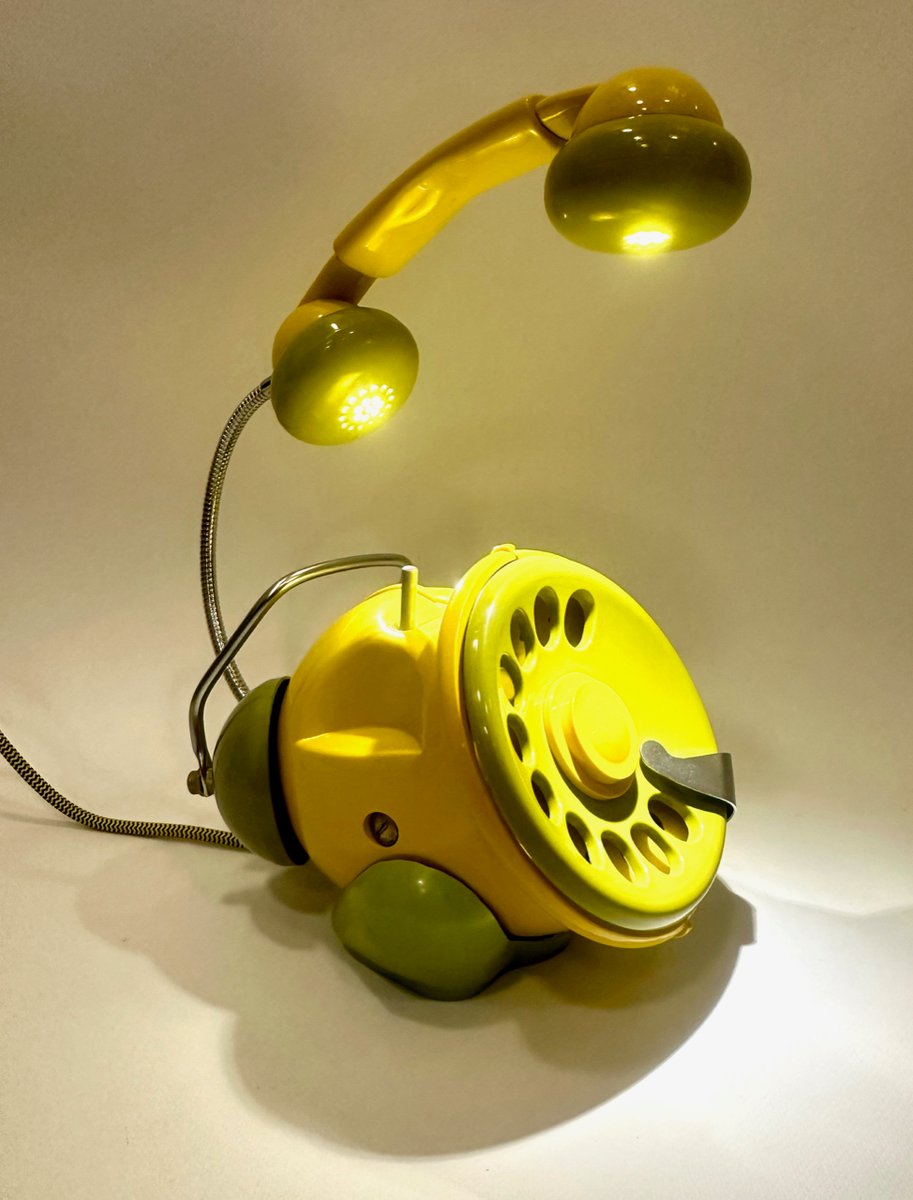 Bobo Telephone Table Lamp by Sergio Todeschini for Telcer, Italy, 1970s ...