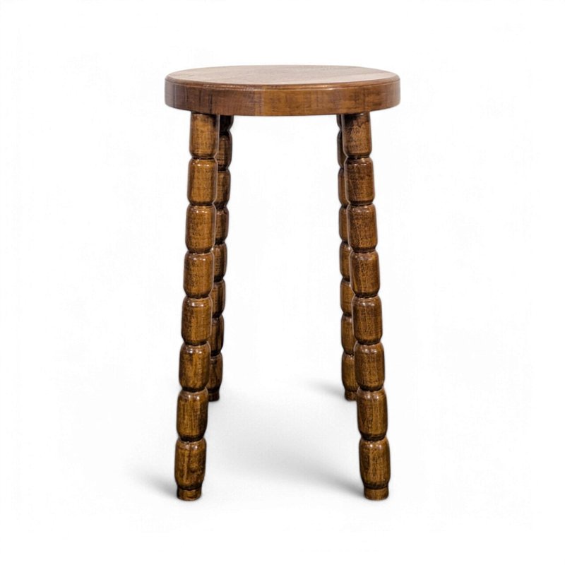 Brown Wooden Spool Stool for sale at Pamono