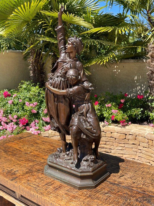 Marcel Debut, La Crié, 1800s, Bronze for sale at Pamono