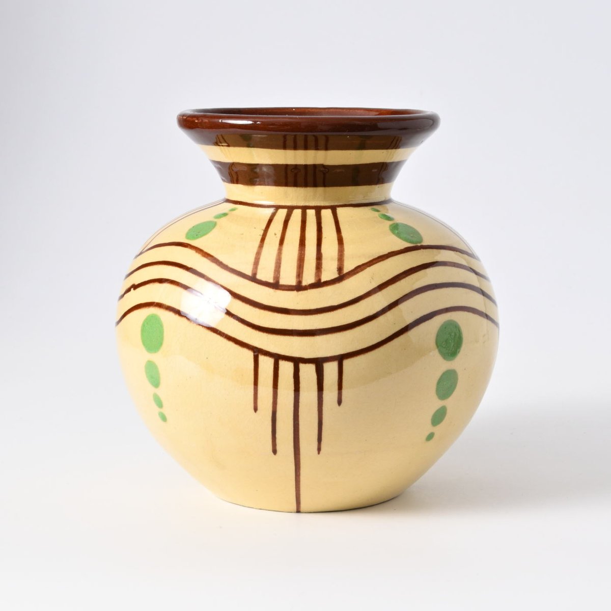 Art Deco Pottery Vase, 1930s for sale at Pamono