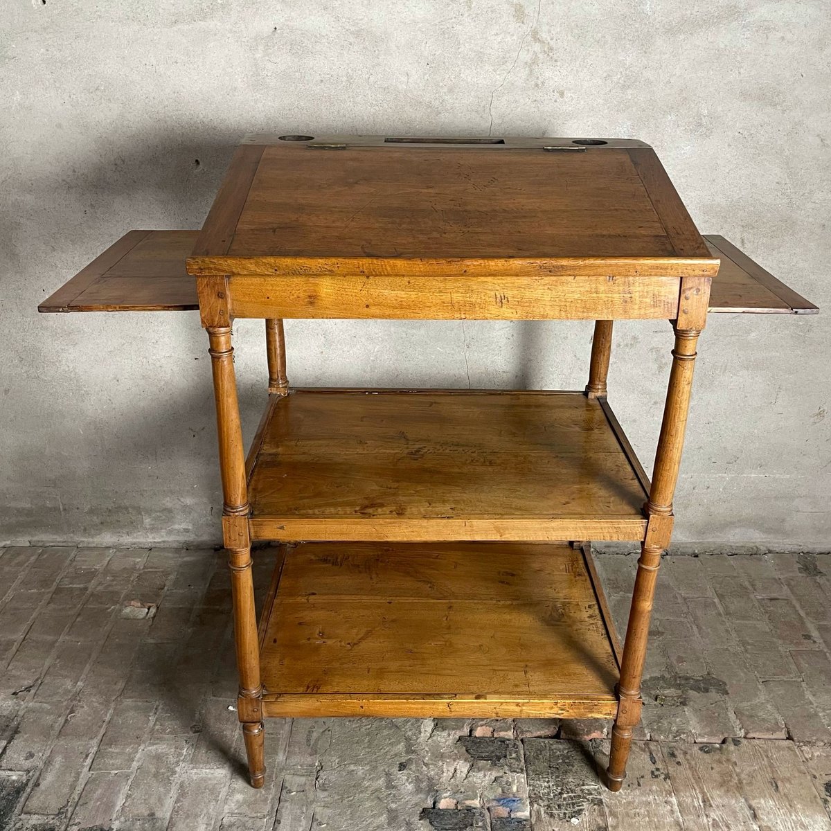 Large Antique French Lectern Table for sale at Pamono