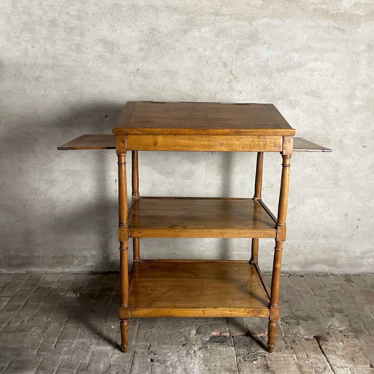 Large Antique French Lectern Table for sale at Pamono