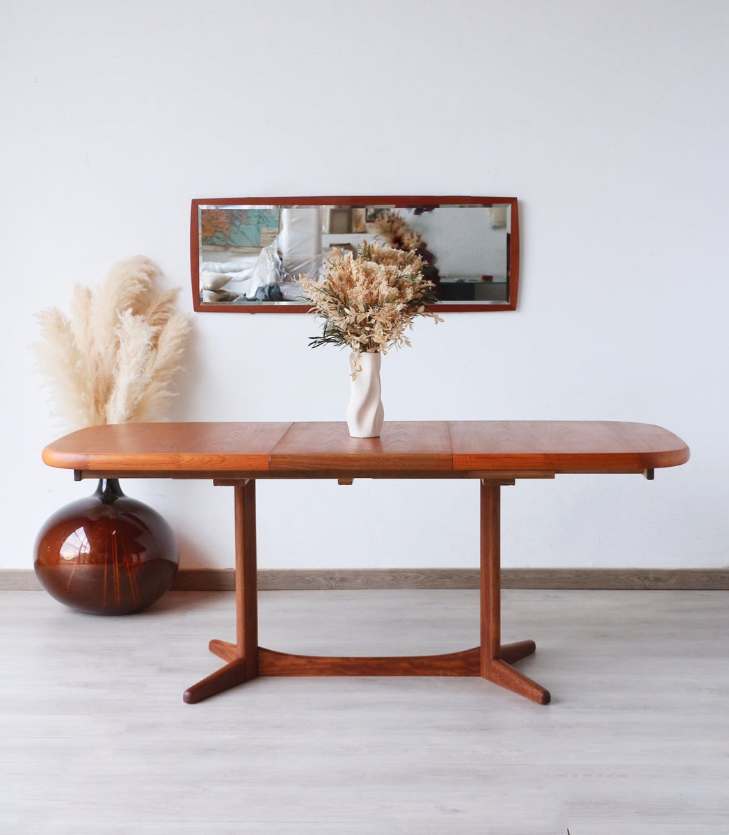 Scandinavian Extendable Teak Dining Table from Ansager Mobler, 1960s ...