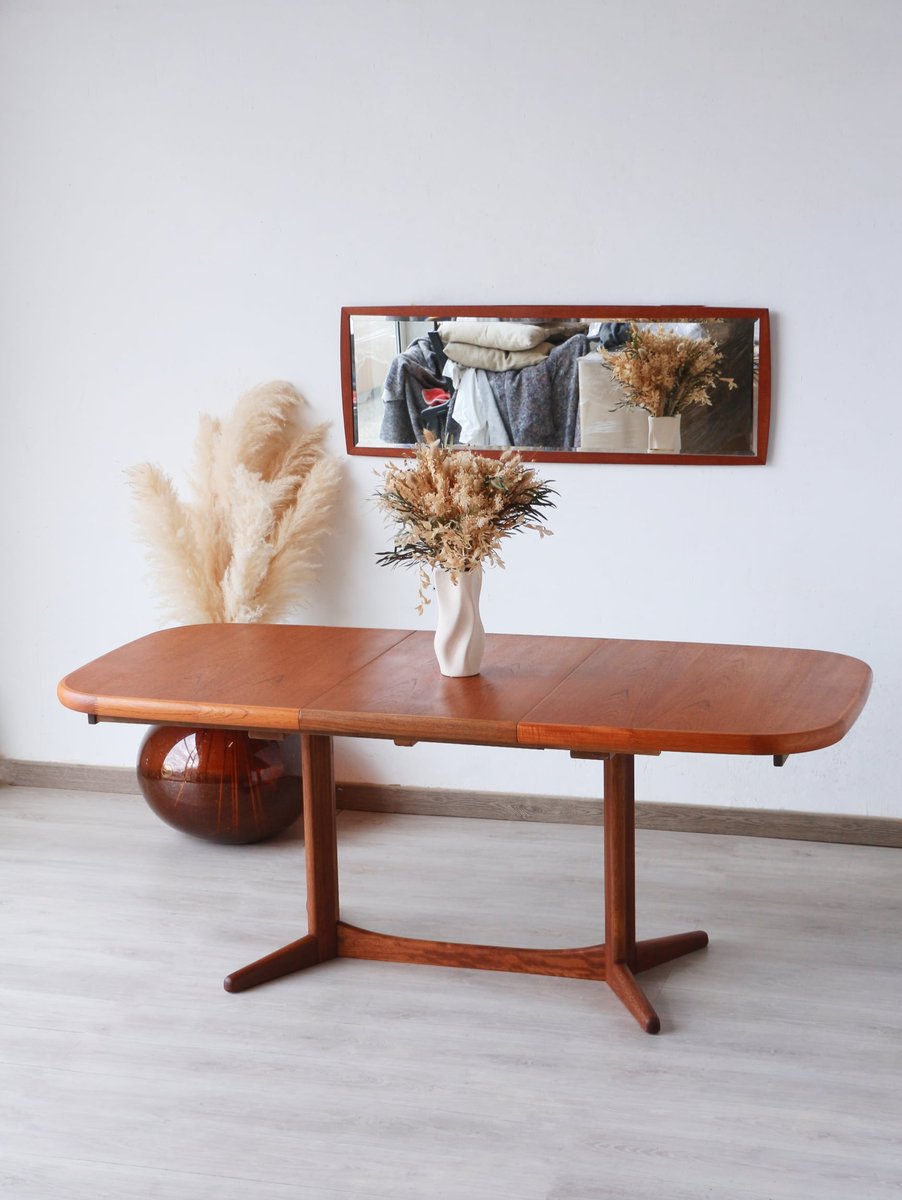 Scandinavian Extendable Teak Dining Table from Ansager Mobler, 1960s ...