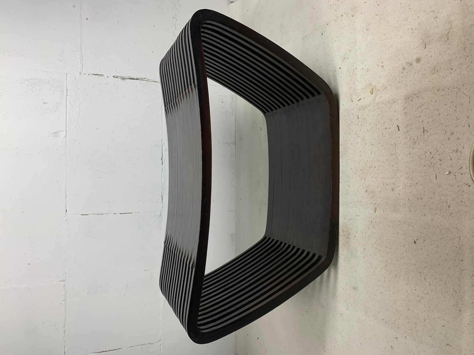 Vintage Dutch Slatted Wooden Wavy Curvy Coffee Table, 1970s for sale at ...