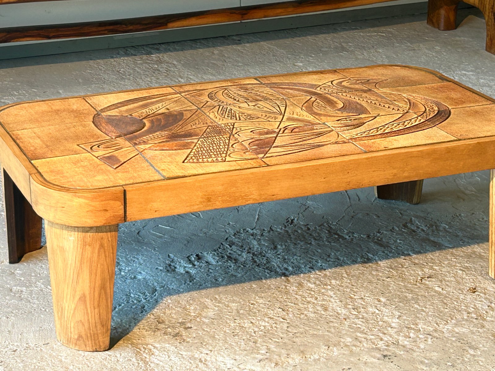 Ceramic Coffee Table by Raymonde Leduc for Vallauris, 1960s for sale at ...