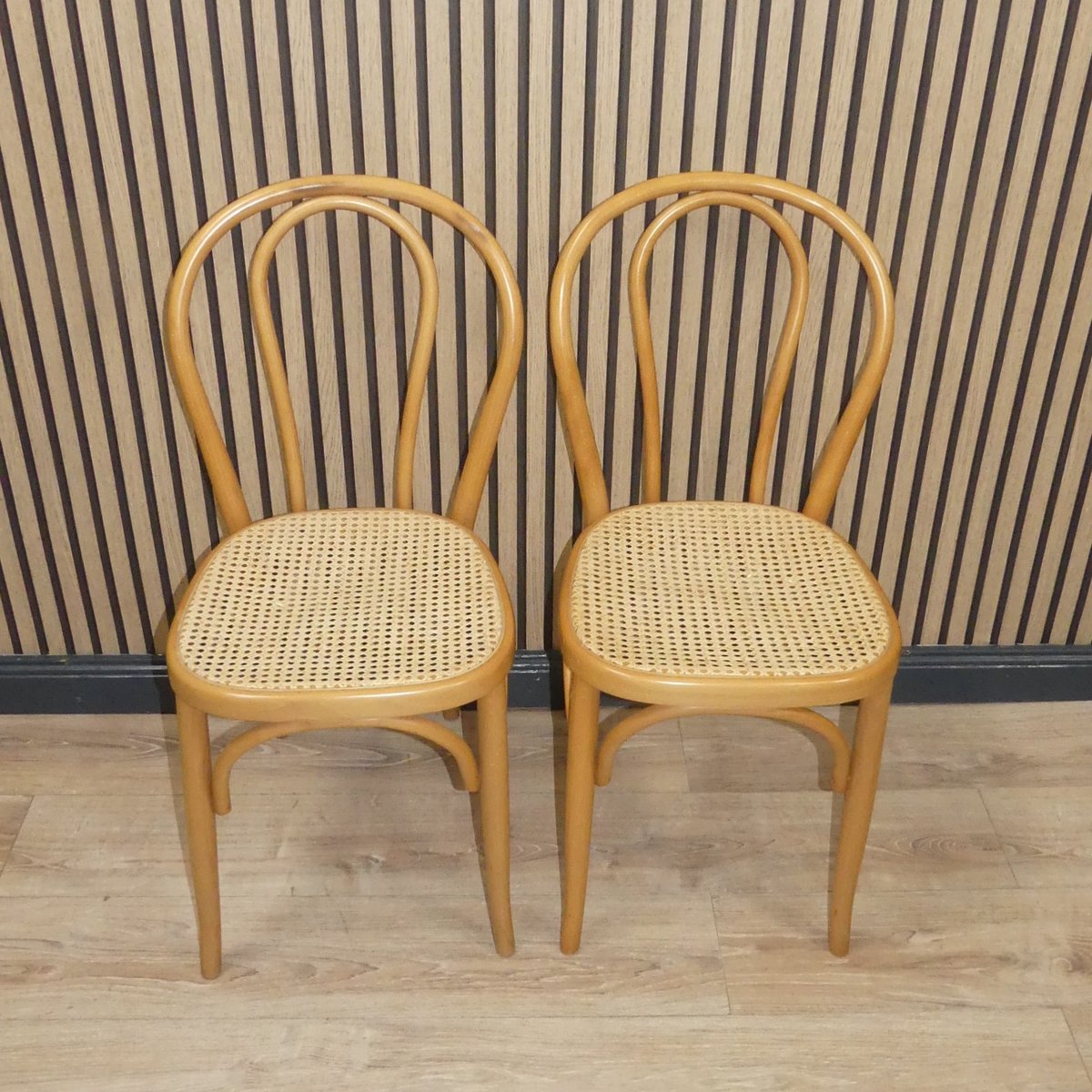 Set of Vintage Viennese Wicker Cafe Chairs for sale at Pamono