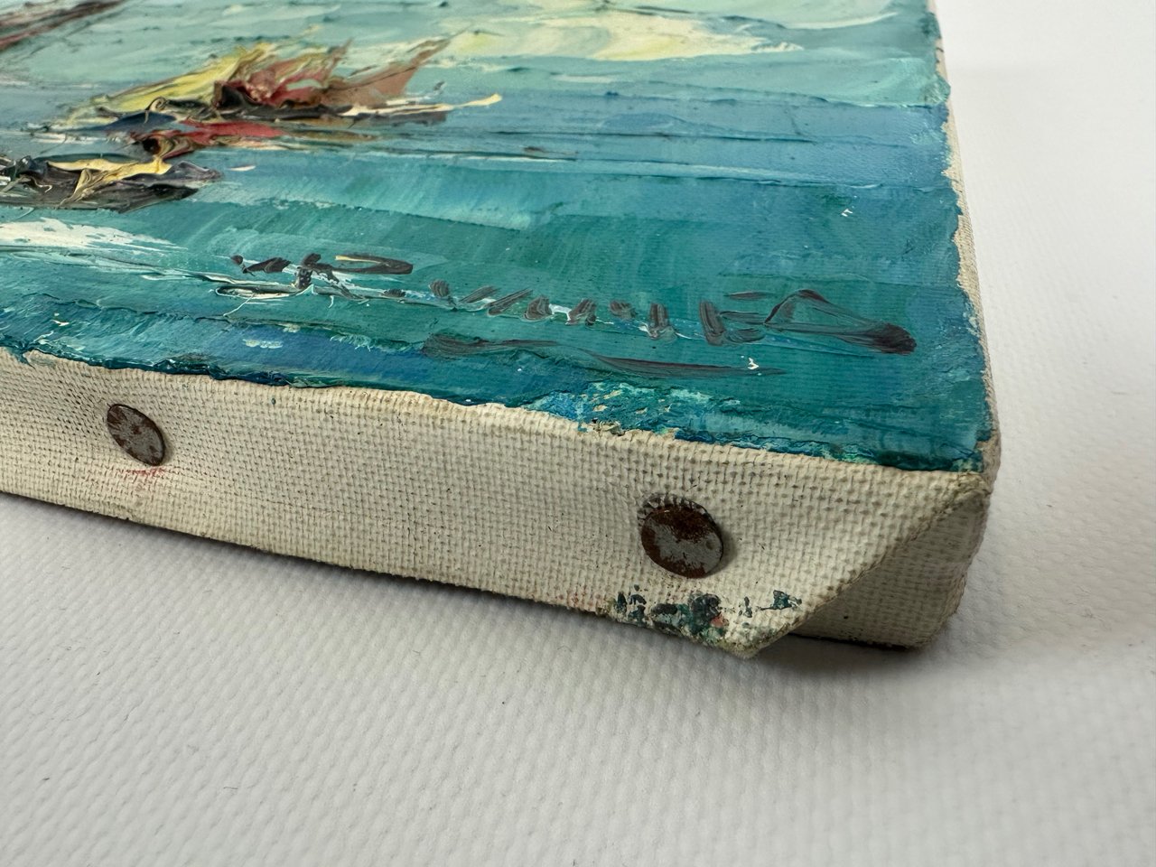 Walter Prescher Van Ed, Ships, Oil on Canvas, 1980s for sale at Pamono