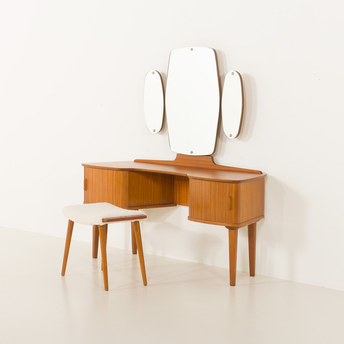 Mid-Century Scandinavian Dressing Table with Adjustable Mirrors and ...