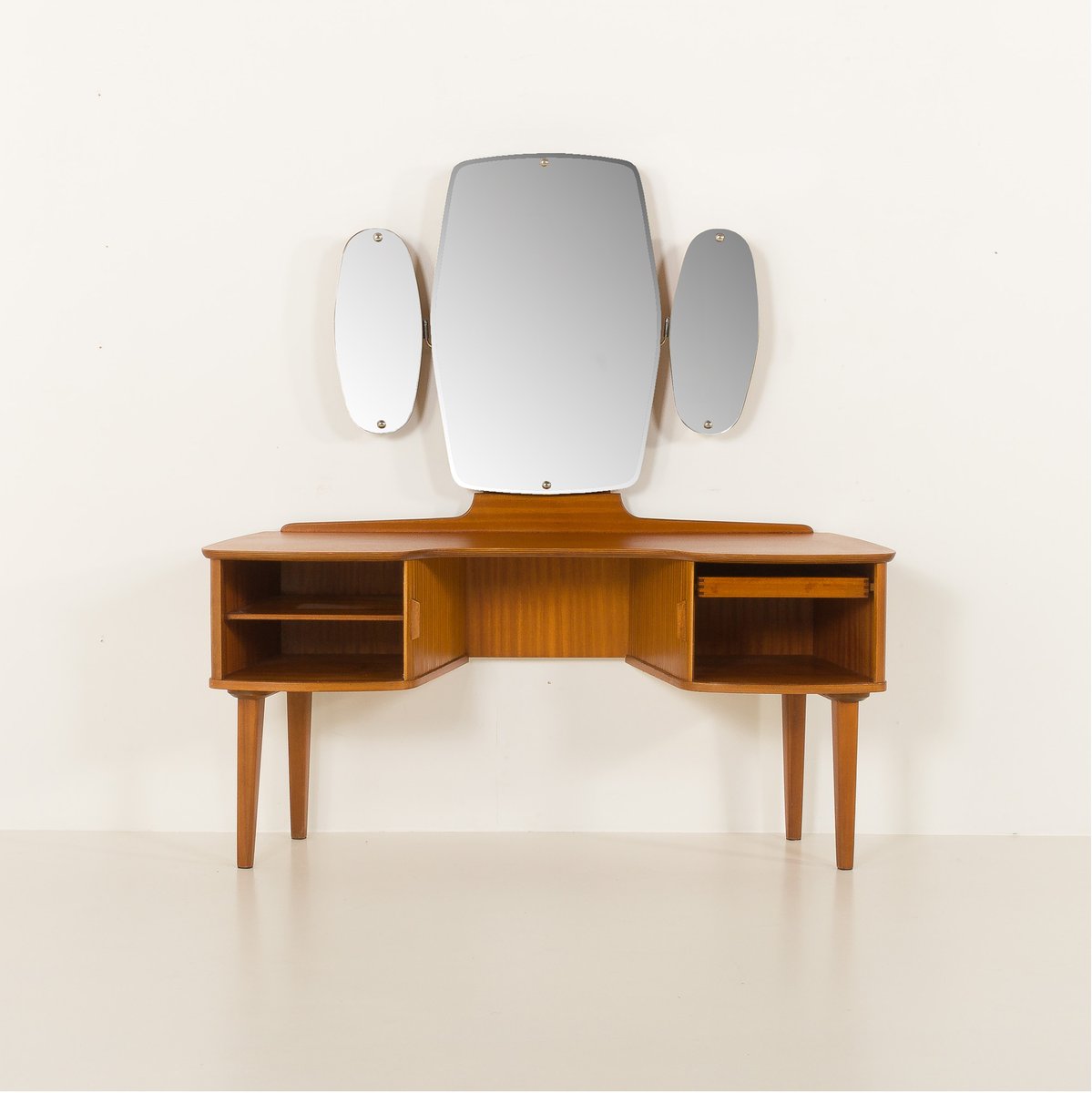 Mid-Century Scandinavian Dressing Table with Adjustable Mirrors and ...