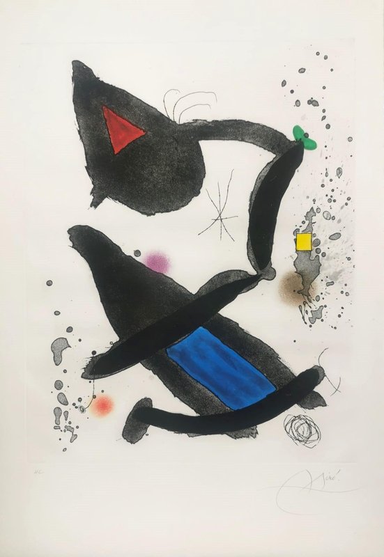 Joan Miró, King David, 1972, Etching for sale at Pamono