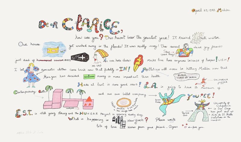 Niki De Saint Phalle, Dear Clarice, 1983, Silkscreen for sale at Pamono