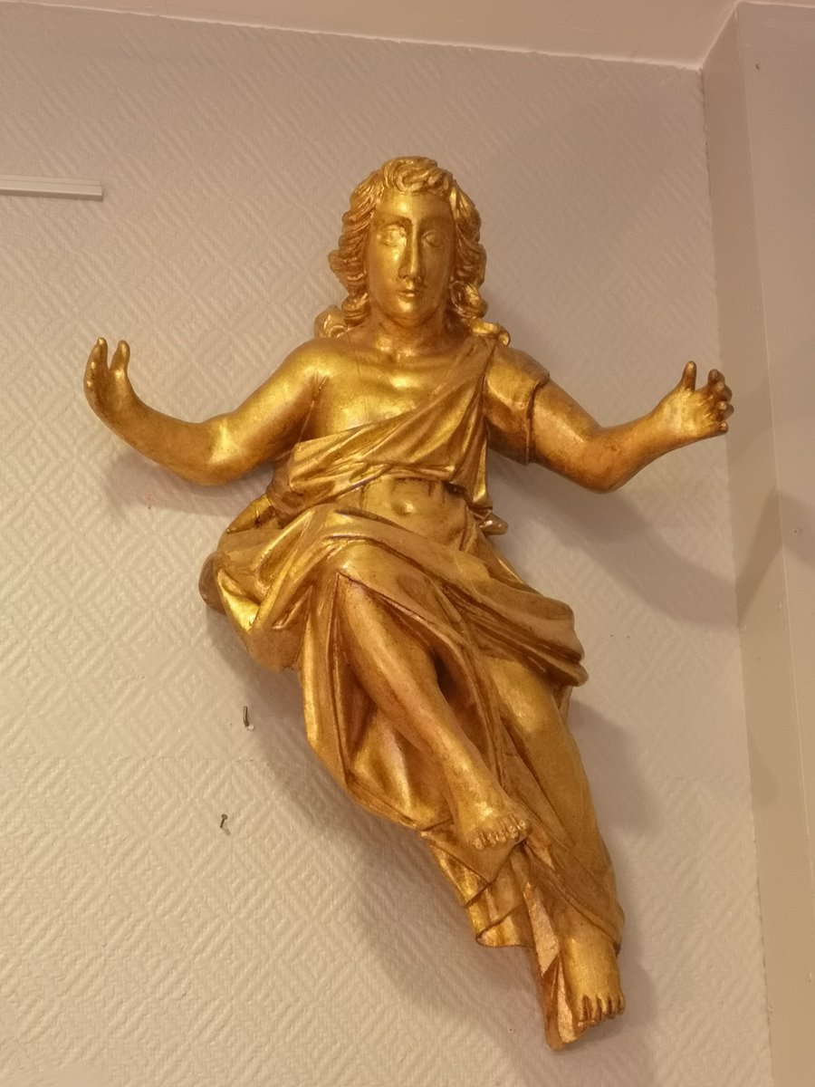 Baroque Angel Statues, 1800s, Gitwood, Set of 2 for sale at Pamono