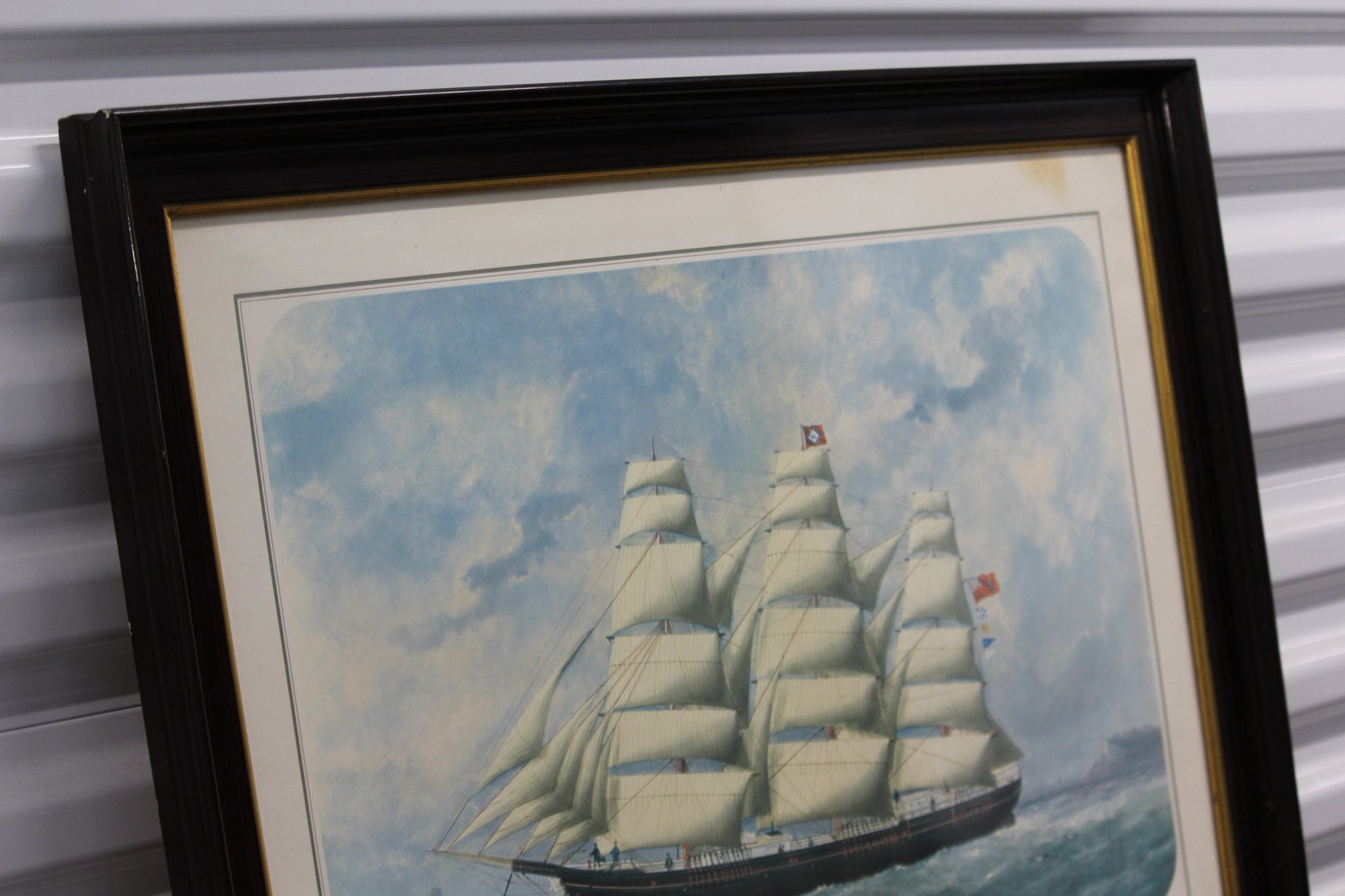 Large Clipper Ship, 1950s, Engraving, Framed for sale at Pamono