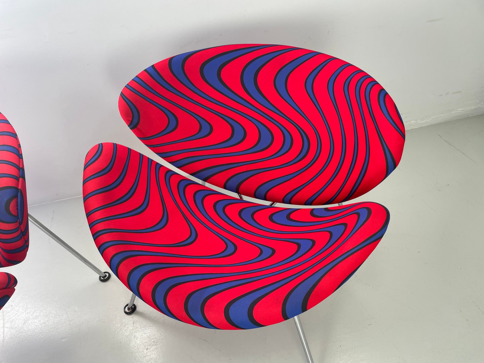 Set of Vintage Orange Slice Chairs by Pierre Paulin for Artifort, 1970s ...