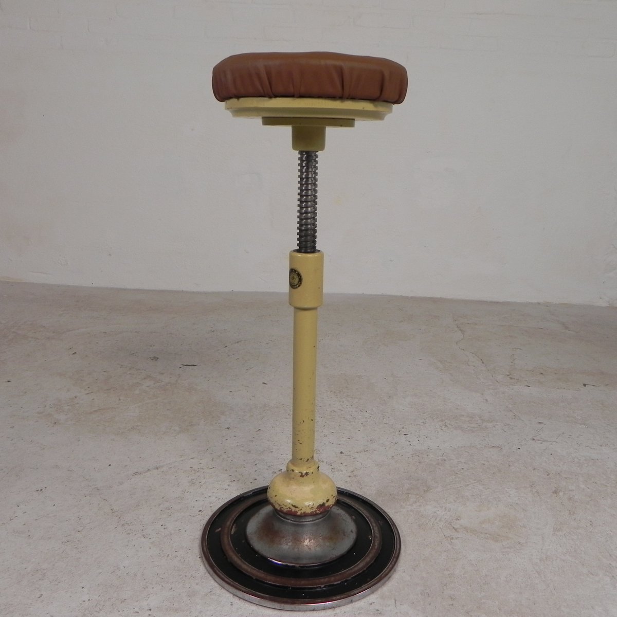 Movable Industrial Stool, 1950s for sale at Pamono
