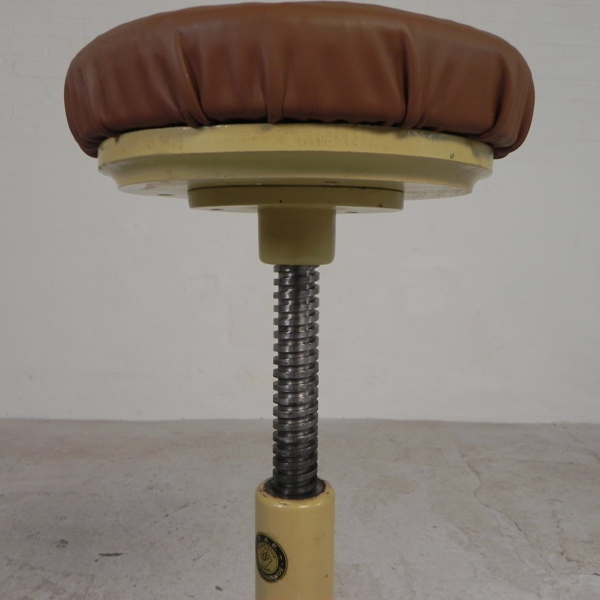 Movable Industrial Stool, 1950s for sale at Pamono