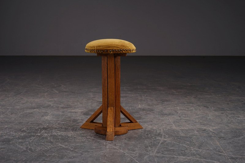 Vintage Architectural Stool, 1930s for sale at Pamono