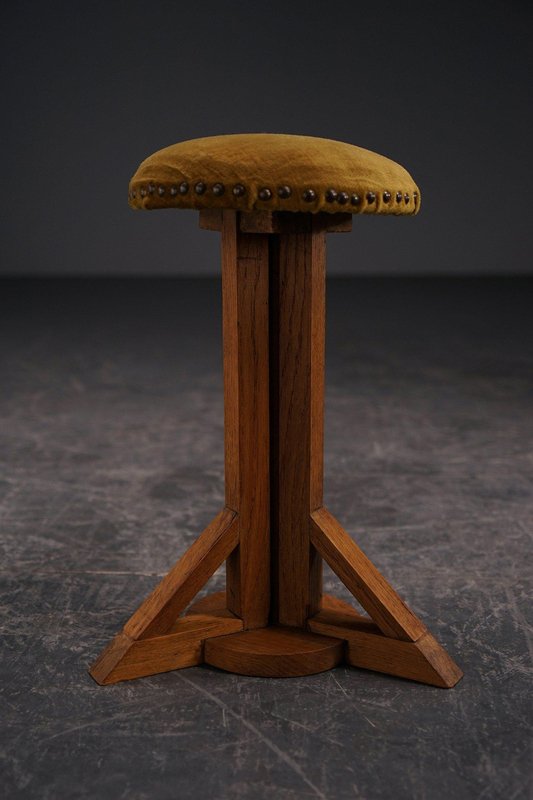 Vintage Architectural Stool, 1930s for sale at Pamono