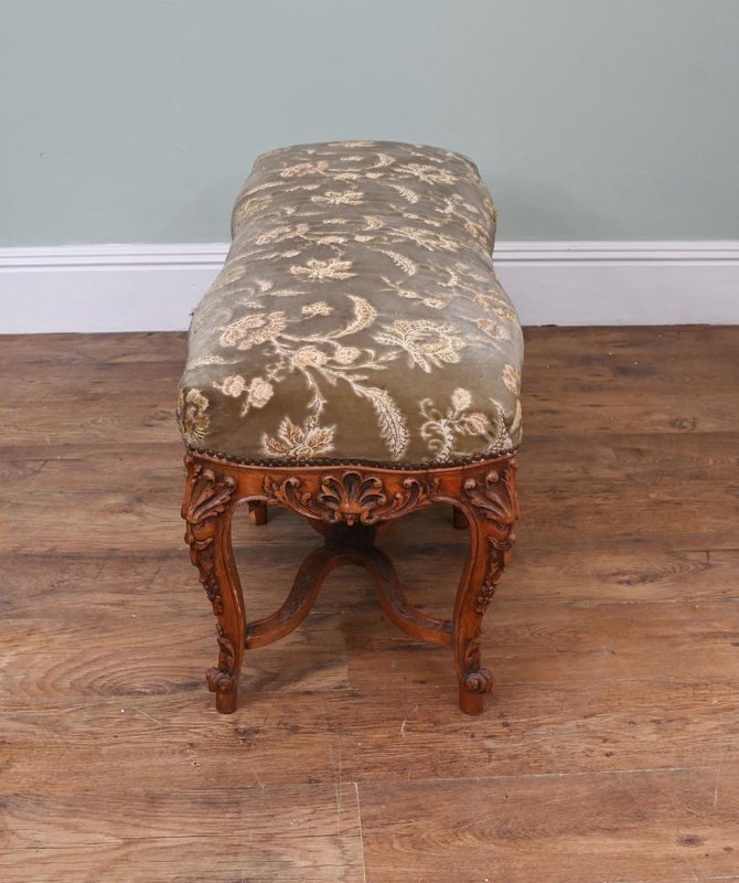 French Normandy Stool in Carved Oak, 1890s for sale at Pamono