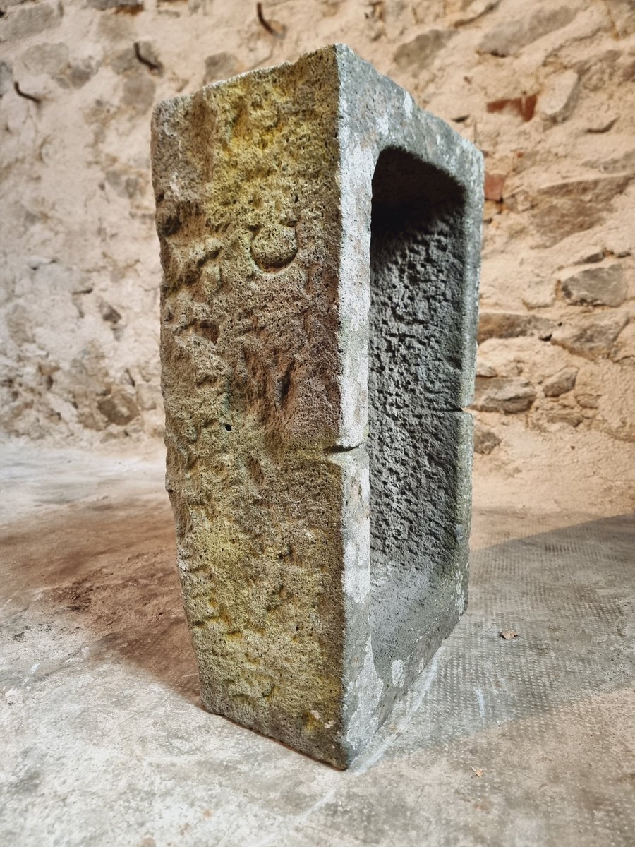 Antique French Volvic Stone Trough with Drainage Hole for sale at Pamono