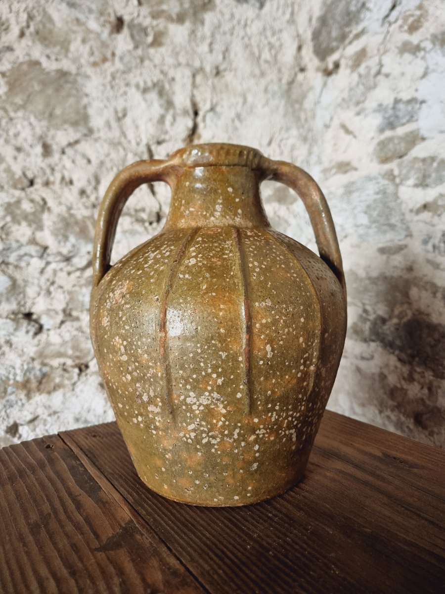 Antique French Terracotta Oil Pot for sale at Pamono