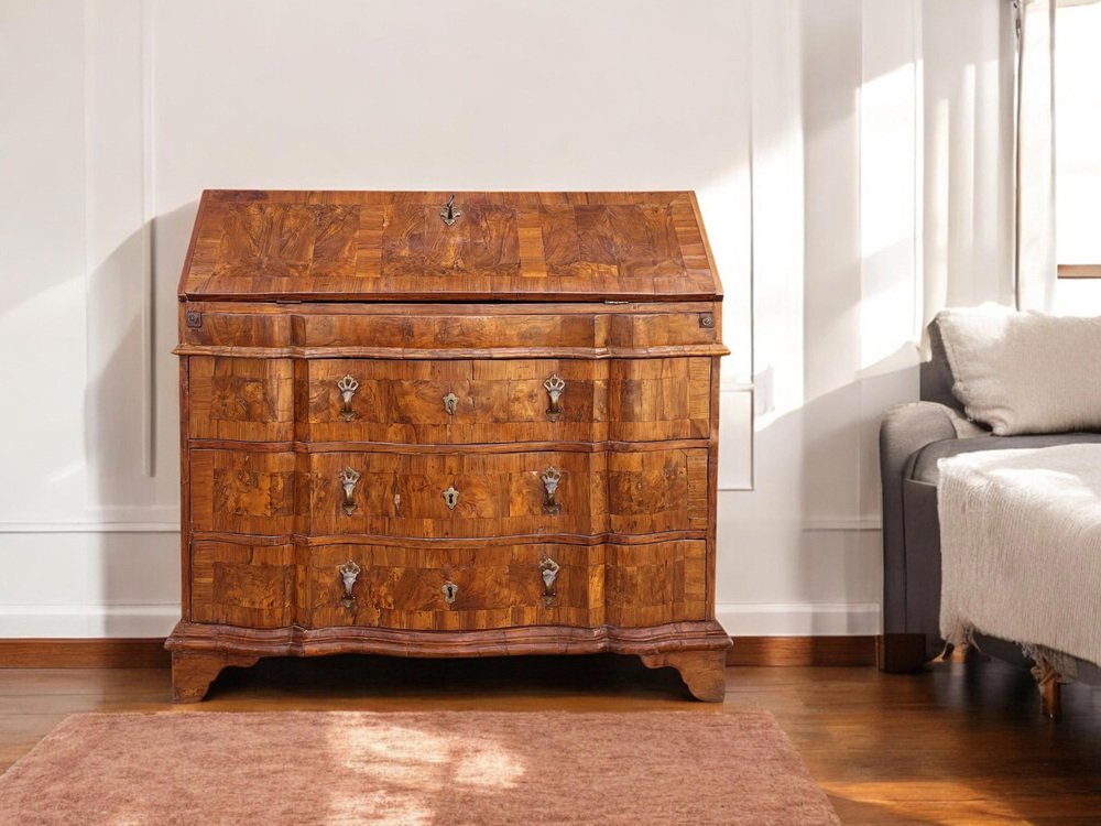 Venetian Louis XV Walnut Office Secretary for sale at Pamono