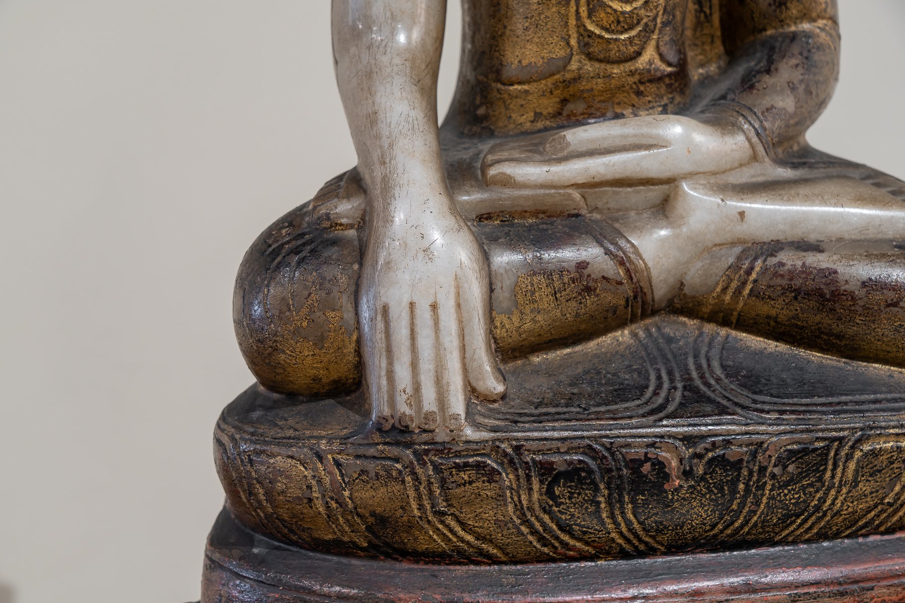 Burmese Artist, Buddha Sculpture, 1700s, Alabaster & Wood for sale at ...