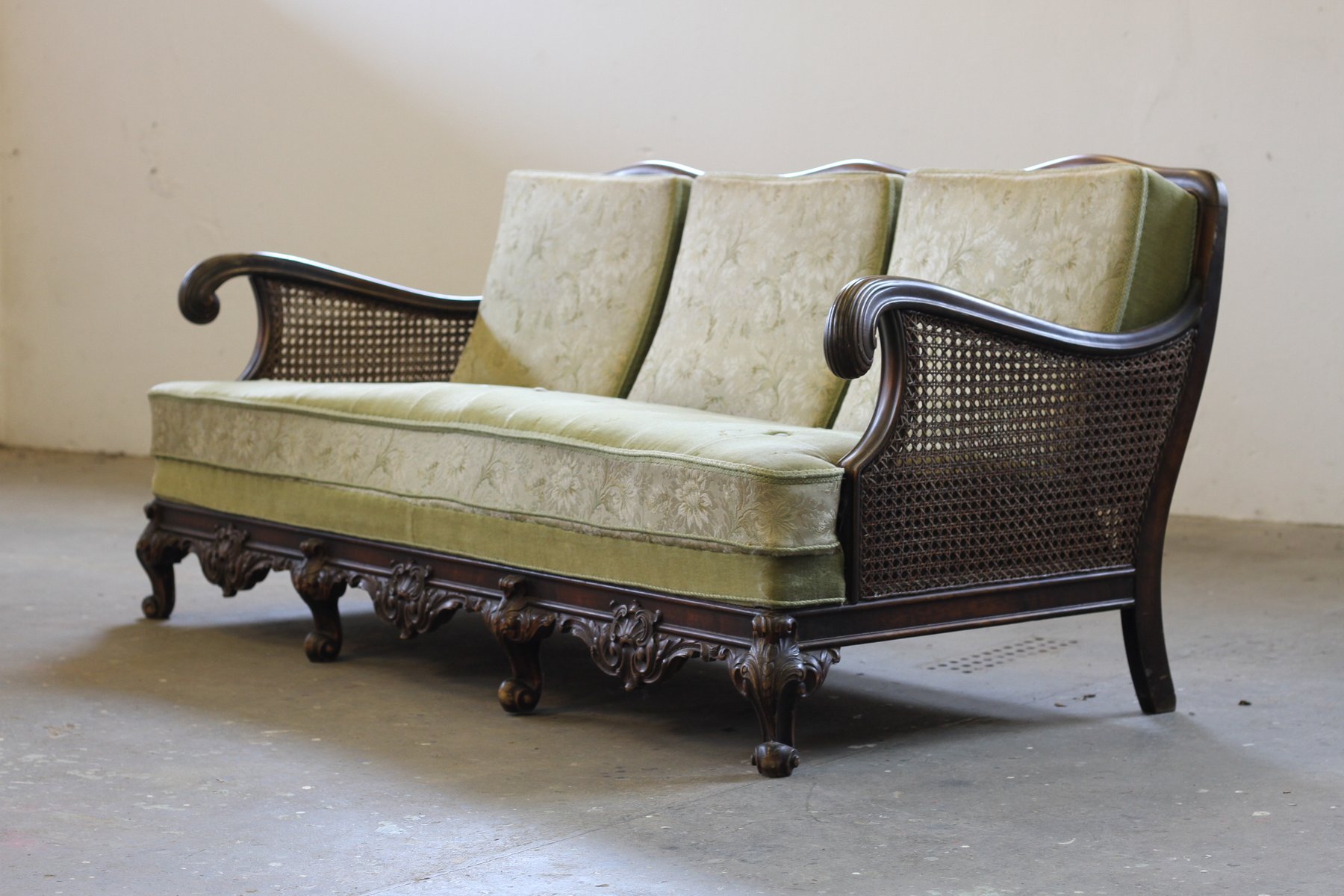 French Style Bergere Sofa, Denmark, 1900s for sale at Pamono