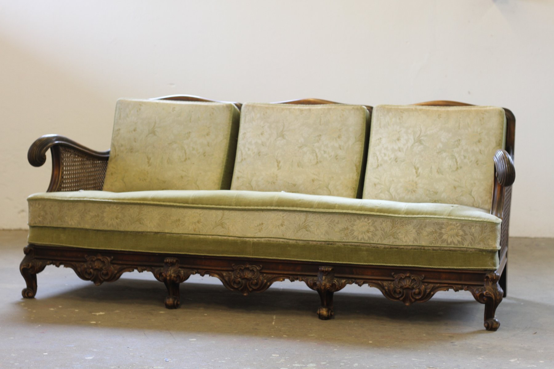 French Style Bergere Sofa, Denmark, 1900s for sale at Pamono