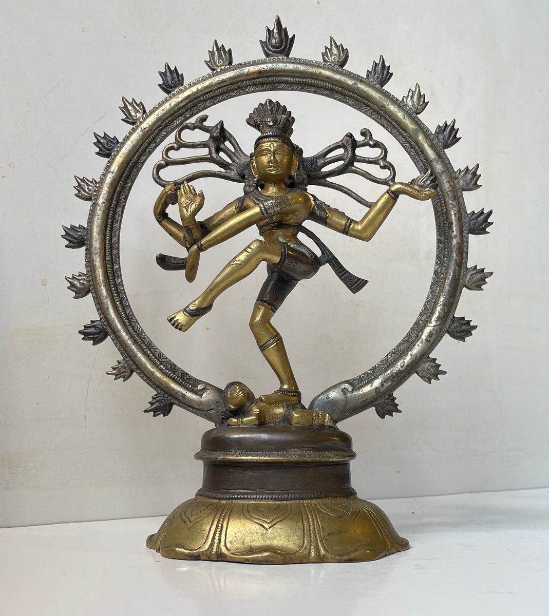 Vintage Nataraj Dancing Shiva Sculpture in Bronze, 1970s for sale at Pamono
