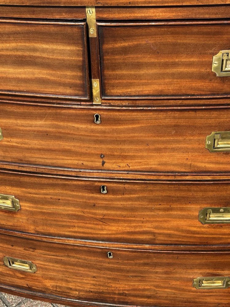 Victorian Campaign Chest with Brass Handles for sale at Pamono
