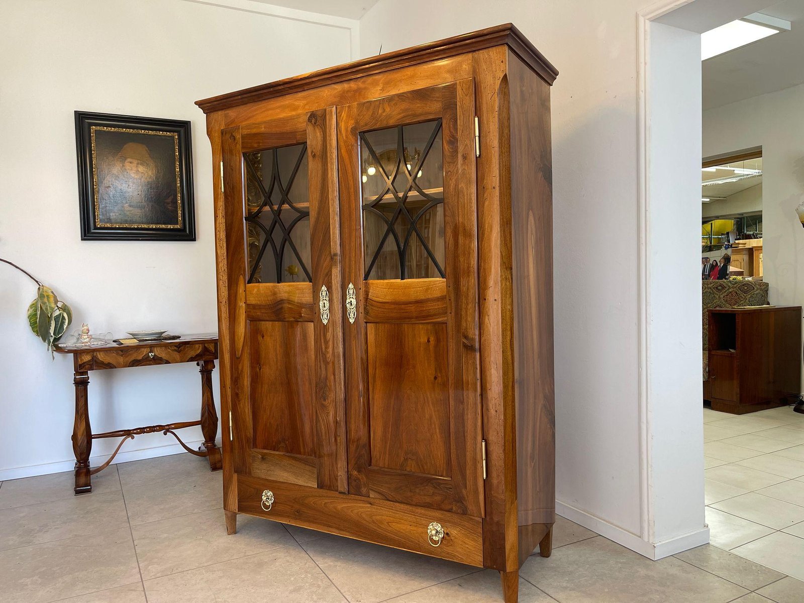 Biedermeier Brown Display Cabinet for sale at Pamono
