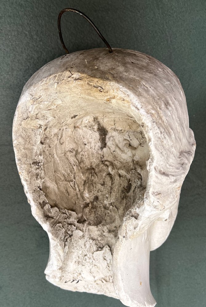 French Plaster Man Head Wall Sculpture, 1900s for sale at Pamono