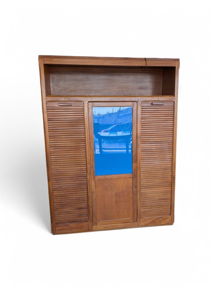 Vintage Rolling Shutter Filing Cabinet for sale at Pamono