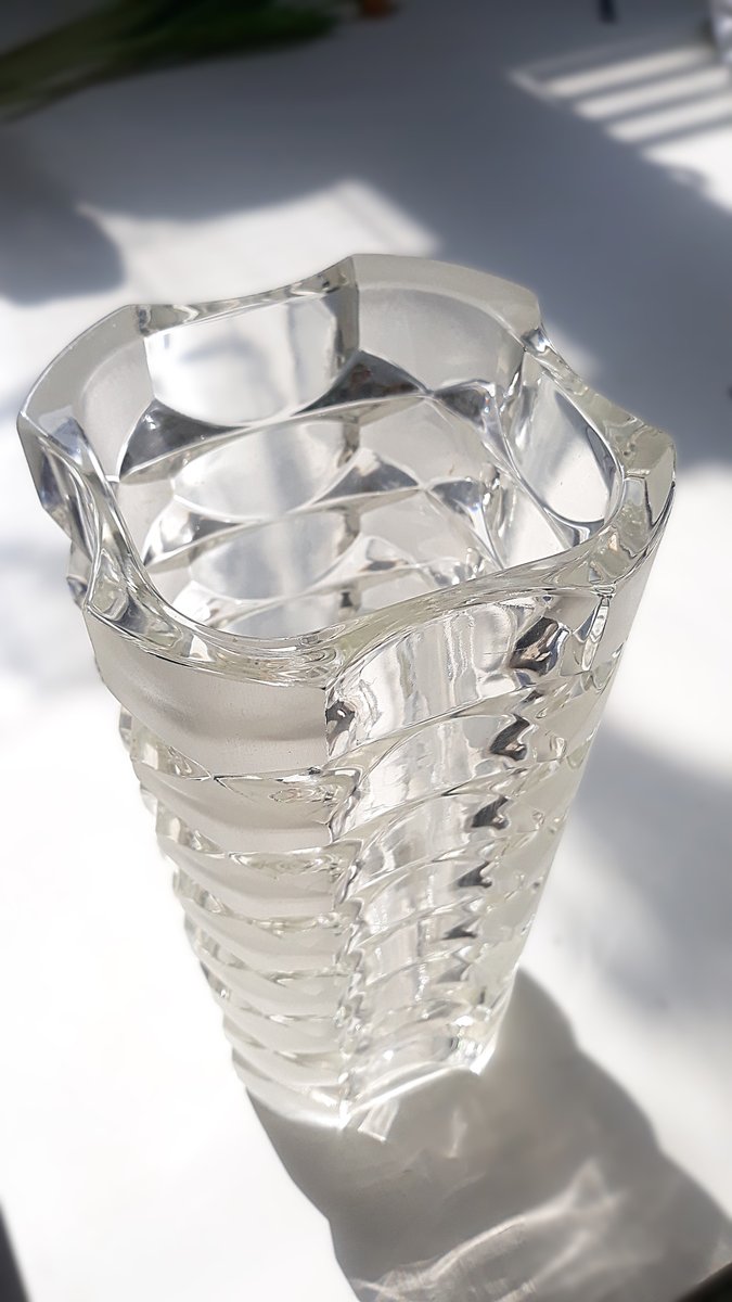 Mid-Century Geometric Glass Vase from Luminarc, France, 1970s for sale ...