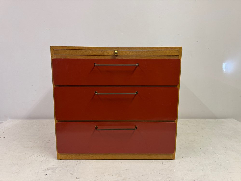 Red Chest of Drawers with Pull Out Slide from Heals, 1960s for sale at ...