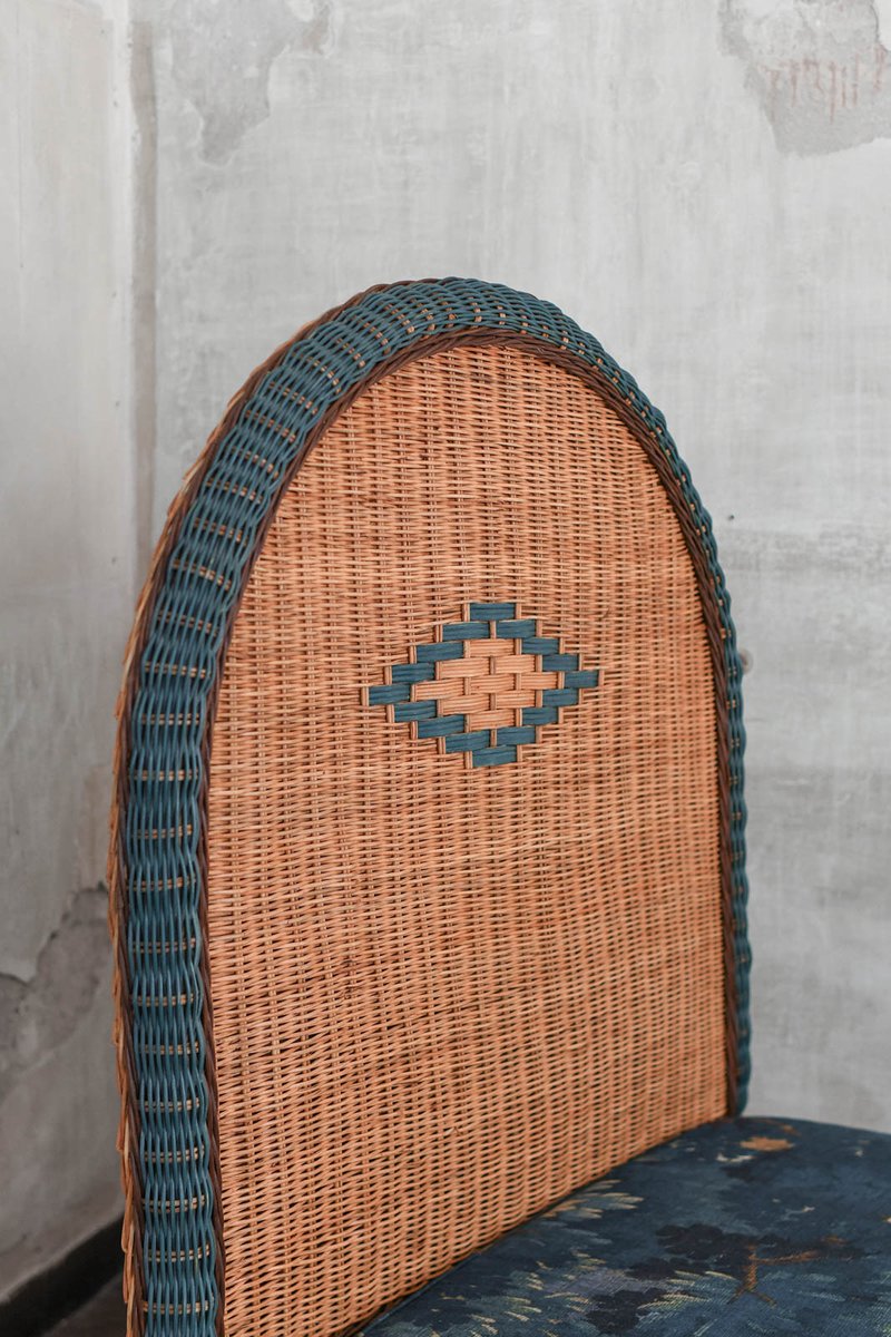 Woven Rattan Single Bed, 1980s for sale at Pamono