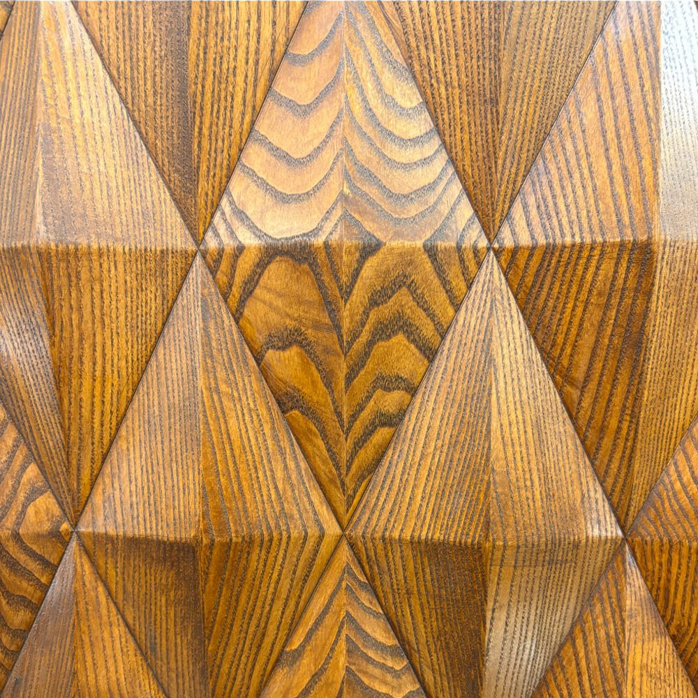 Brutalist Wood and Rosso Levanto Marble Cabinets, Set of 2 for sale at ...