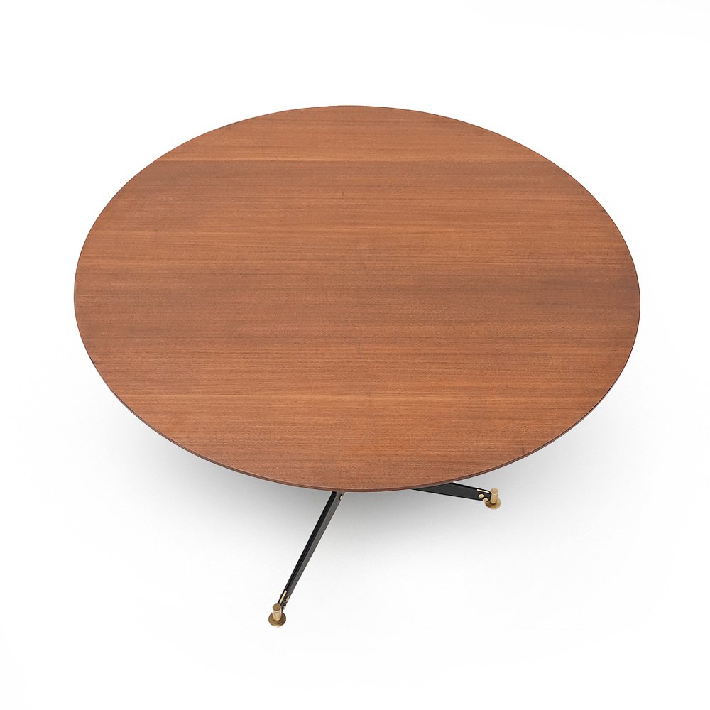 Vintage Table with Round Top and Central Leg, 1950s for sale at Pamono