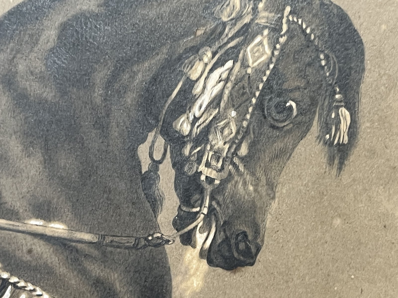 Charles Bargue after Alfred De Dreux, Horse, 1859, Pencil Drawing on ...