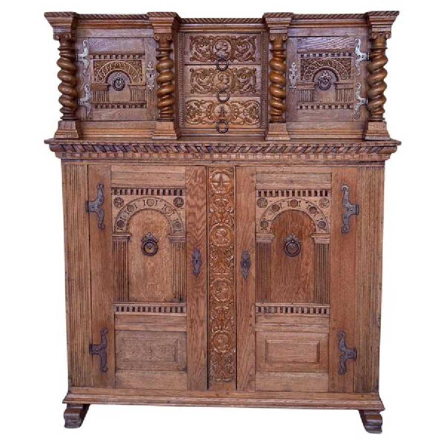 Dutch Hand-Carved Cabinet, 1900s for sale at Pamono