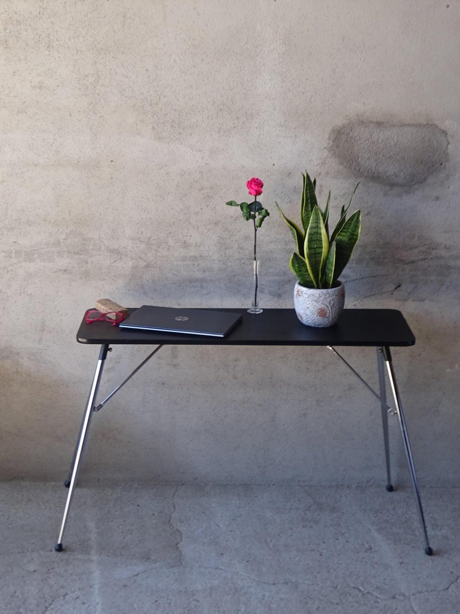 Vintage Console on Chrome Compass Legs, 1950s for sale at Pamono