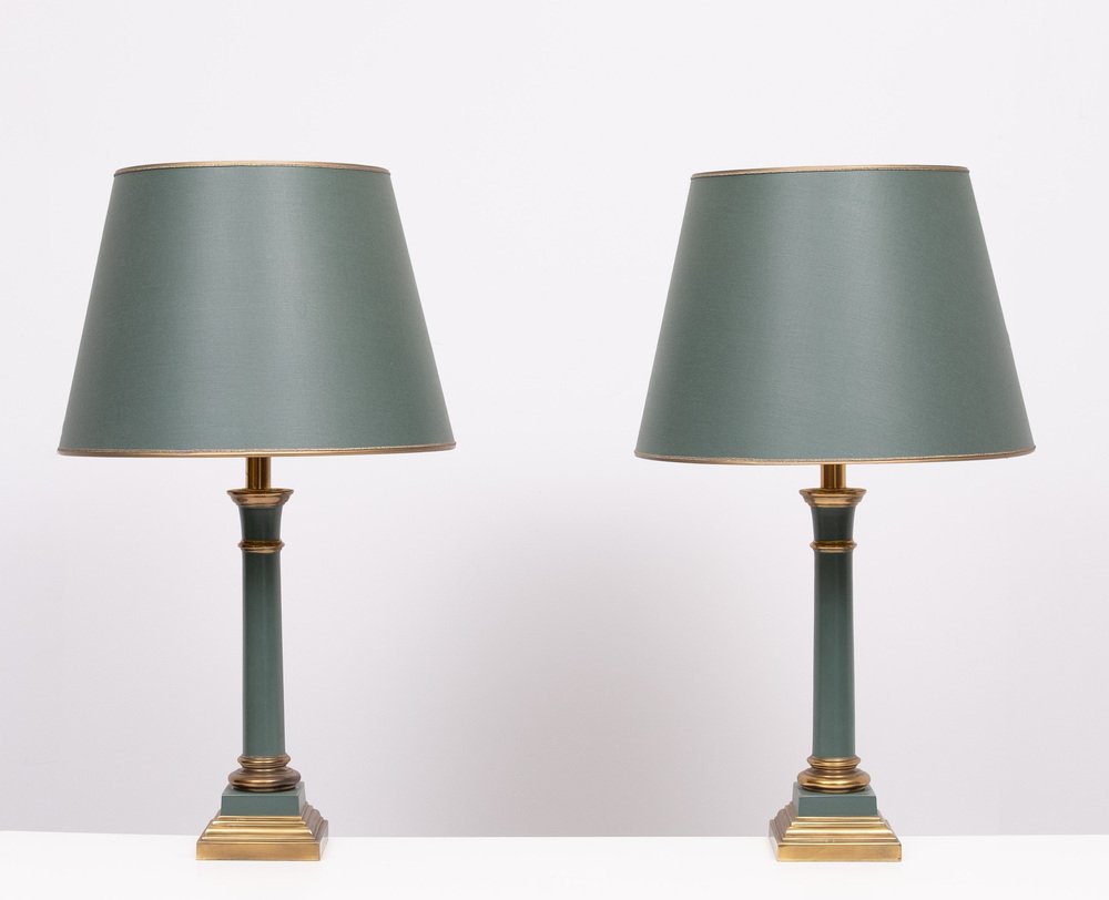 Classical Greek Column Table Lamps from Sölken Luechten, 1970s, Set of ...