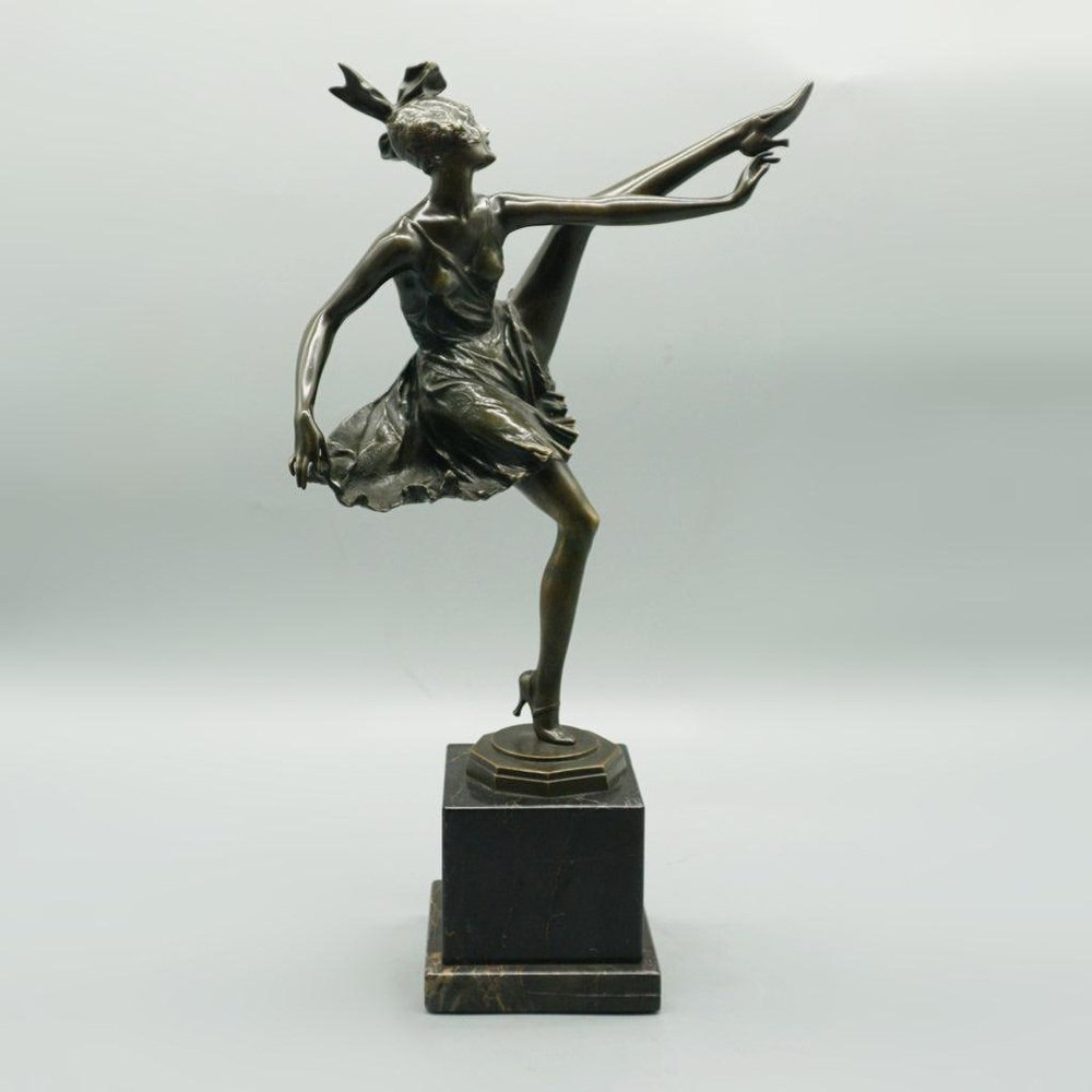 Bruno Zach, Art Deco High Kick Sculpture, 1920s-1940s, Bronze for sale ...