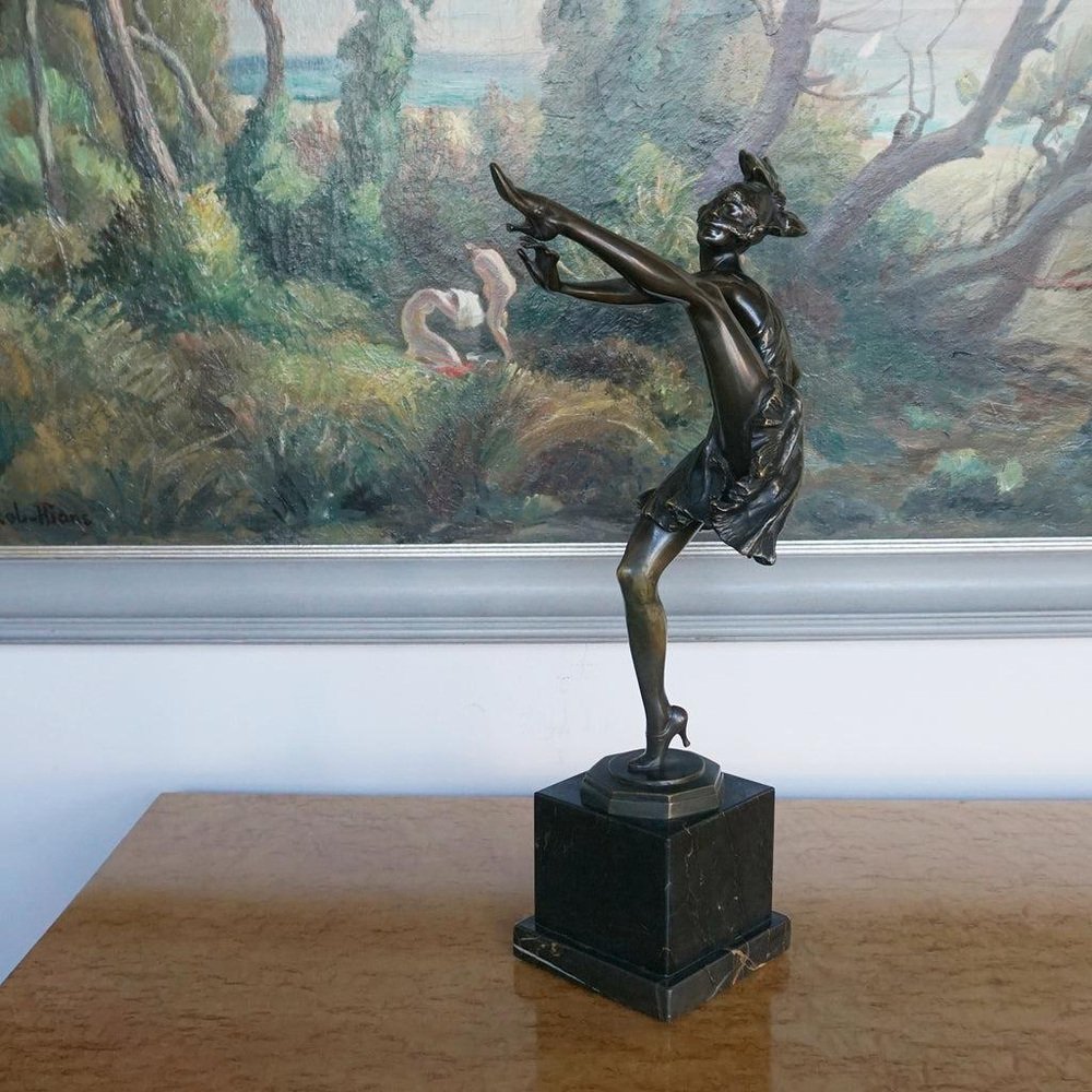 Bruno Zach, Art Deco High Kick Sculpture, 1920s-1940s, Bronze for sale ...