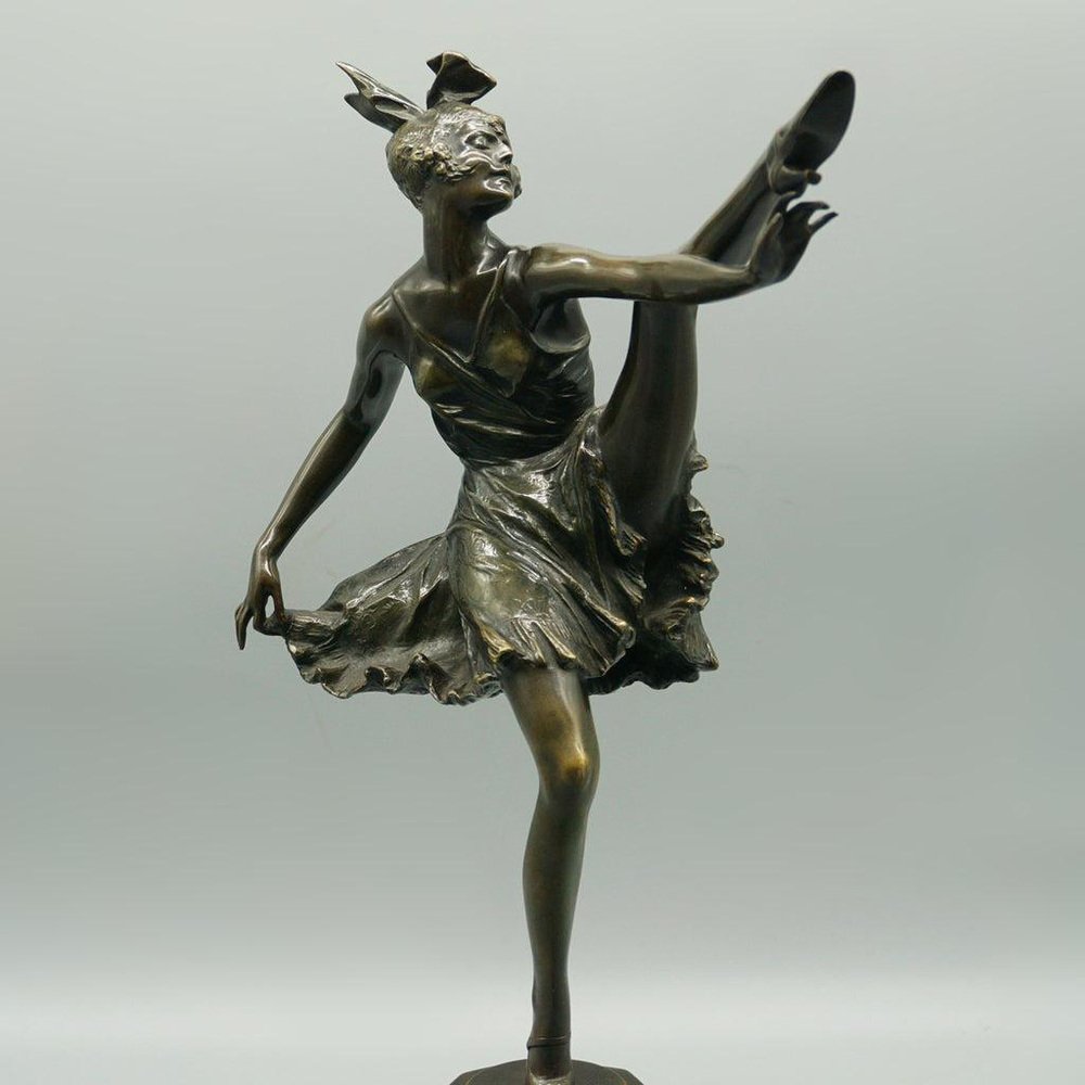Bruno Zach, Art Deco High Kick Sculpture, 1920s-1940s, Bronze for sale ...