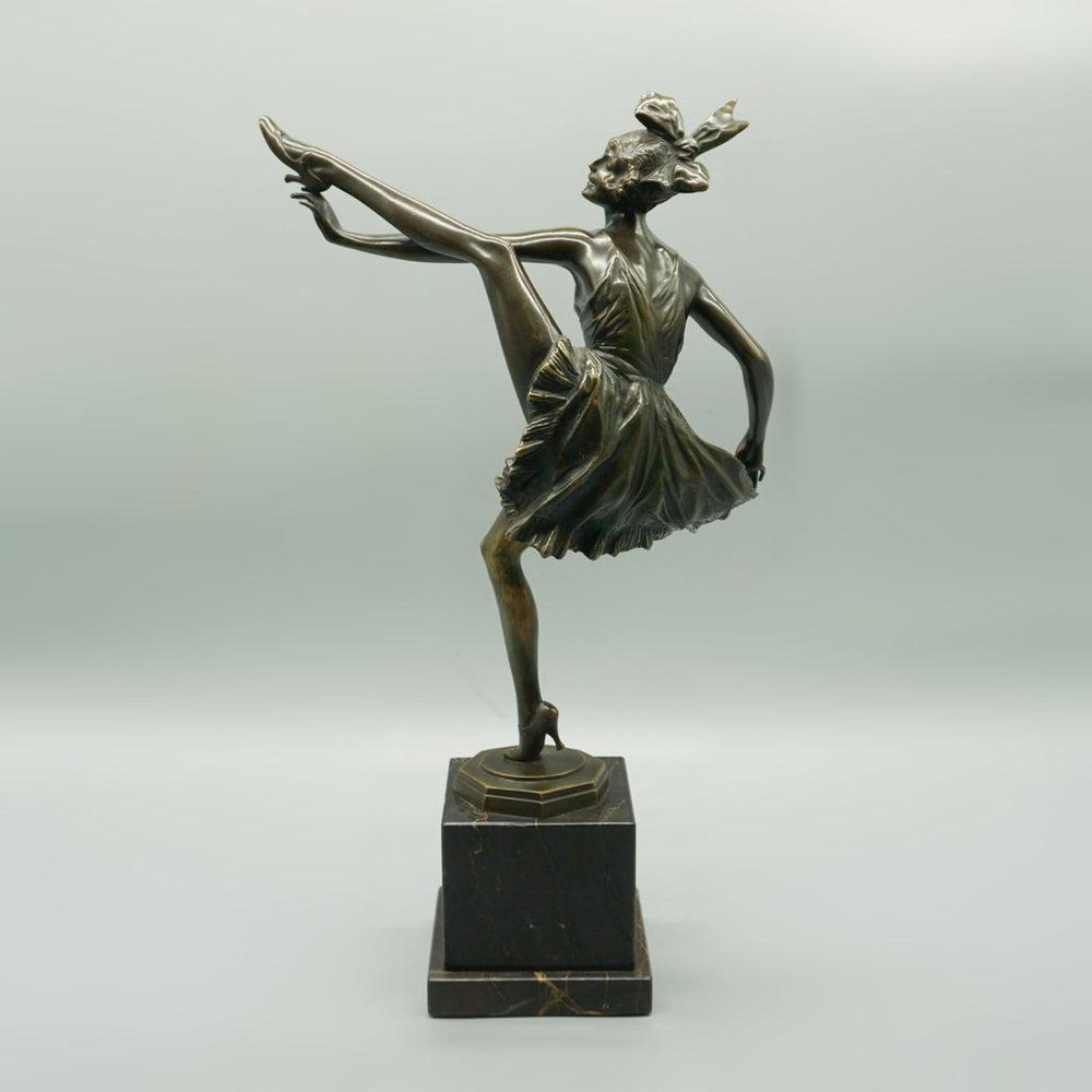 Bruno Zach, Art Deco High Kick Sculpture, 1920s-1940s, Bronze for sale ...